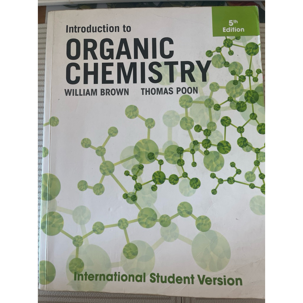 Introduction to organic chemistry 5e Brown Poon | 蝦皮購物