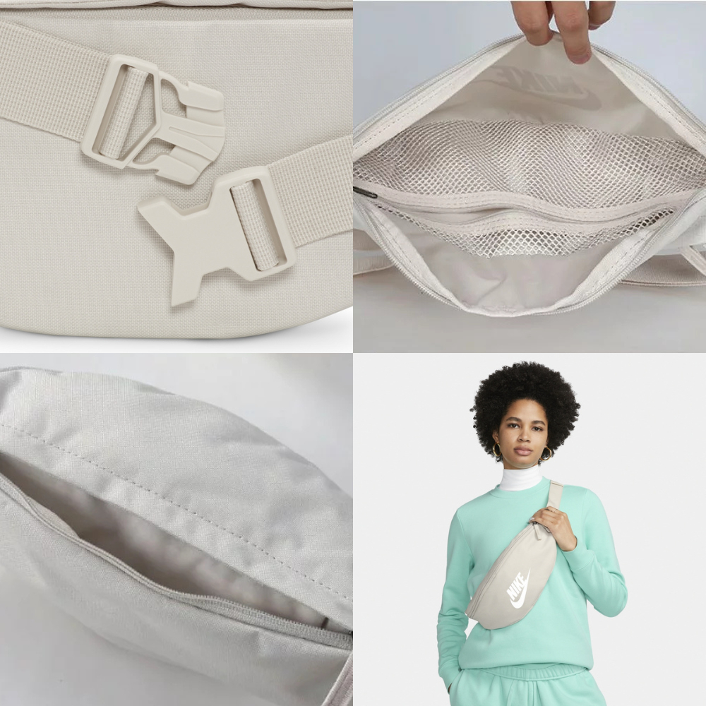【榮來美】NIKE HERITAGE 側背包 斜背包 腰包 小包 灰白色 DB0490-104 | 蝦皮購物