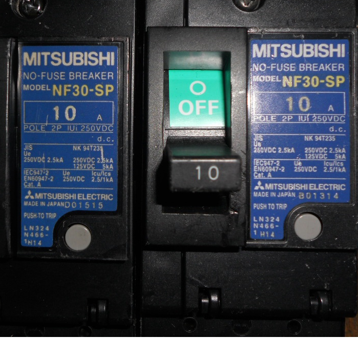 日本MITSUBISHI三菱 斷路器DC專用 NF30-SP 2P 10A 5KA 無熔絲開關NF50-SP (D2) | 蝦皮購物