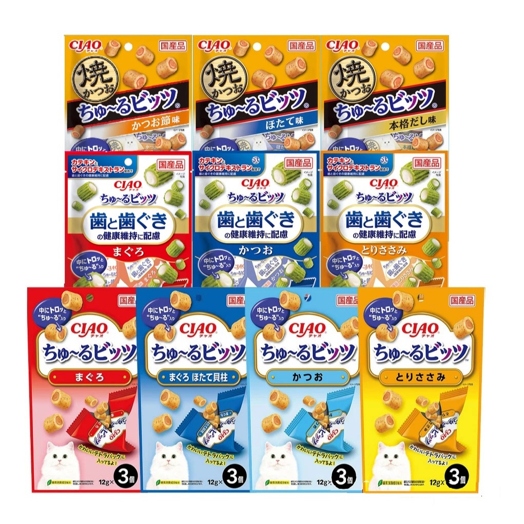 【新商品】日本國產 CIAO 啾嚕 潔牙系列 肉泥夾心捲 捲心肉泥 捲心酥（12g*3袋） | 蝦皮購物