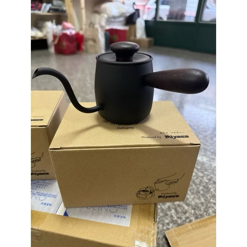 現貨 日本Miyaco 宮崎製作所 咖啡手沖壺 0.4L 304不鏽鋼 400ml 黑色 | 蝦皮購物