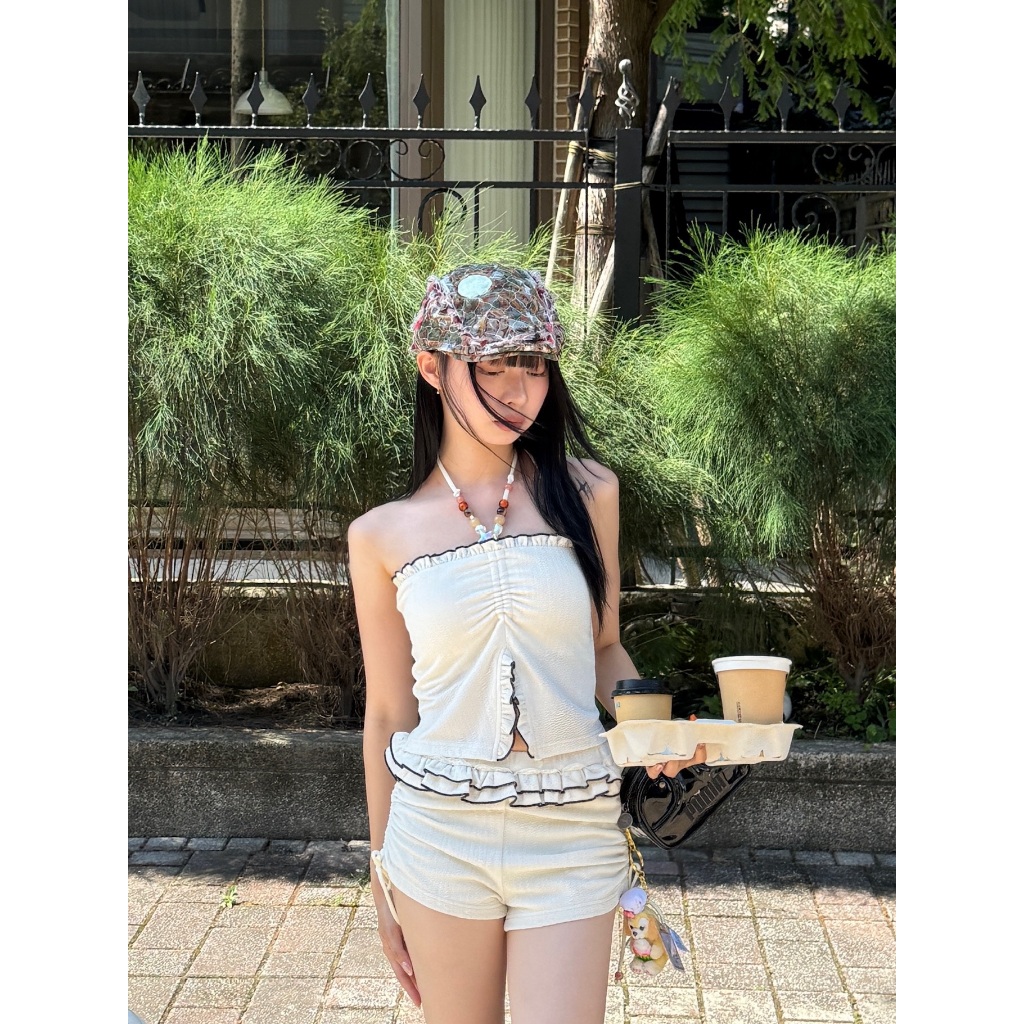 現貨[madebyoiiv]Addicted Crush Swimsuit -TOP(Vanilla) | 蝦皮購物
