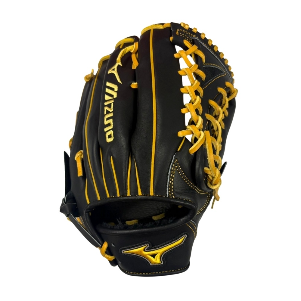 【JABOW運動生活館】MIZUNO 棒球手套 12.5吋 外野Y字擋 全牛皮 黑X黃繩 1ATGH25327 09 | 蝦皮購物