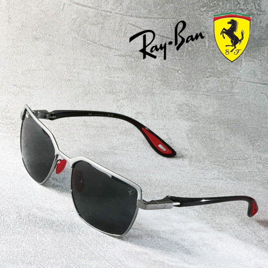 贈雷朋品牌T恤🎁【RAY-BAN雷朋｜法拉利聯名款】原廠保固公司貨｜商務風 ｜雷朋太陽眼鏡｜ RB3743 | 蝦皮購物