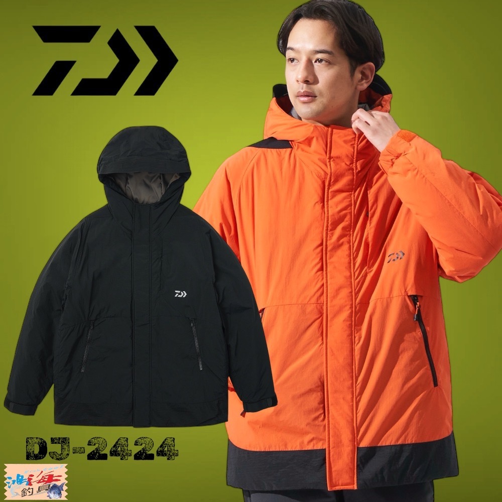 中壢鴻海釣具【DAIWA】 DJ-2424 黑色防撥水防風保暖外套#M (24秋磯款) | 蝦皮購物