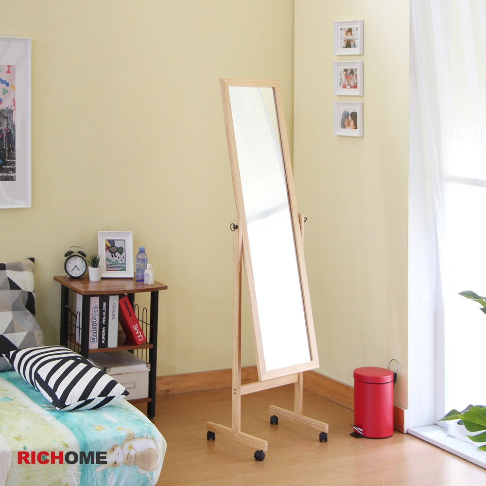 RICHOME 福利品 MR-125 經典活動立鏡 可移動 立鏡 穿衣鏡 全身鏡 玄關鏡 試衣間 更衣室 衣帽間 | 蝦皮購物