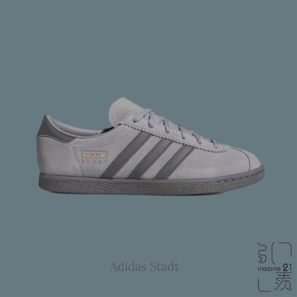 ADIDAS ORIGINALS STADT 炭灰 麂皮 灰 男款 三葉草 休閒鞋 JI1880【Insane-21】 | 蝦皮購物