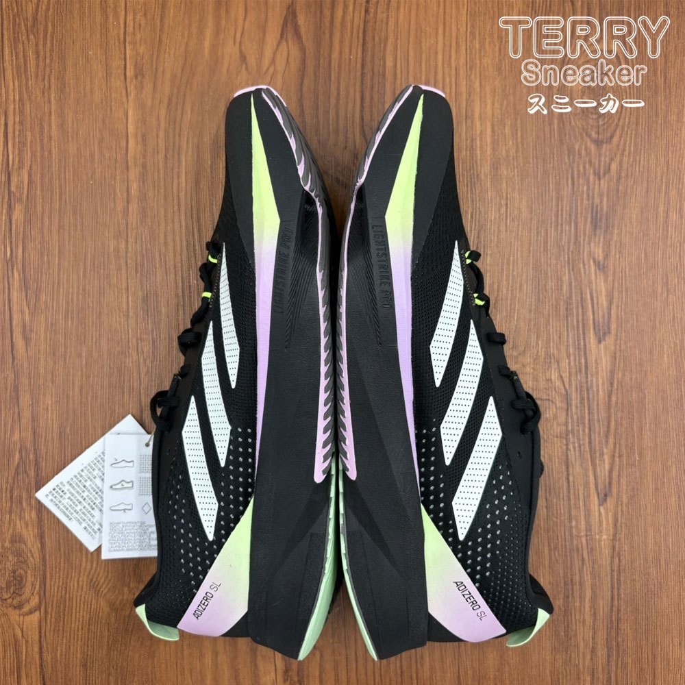 全新 US12 Adidas Adizero SL 'Black Green Spark' IG3334 | 蝦皮購物