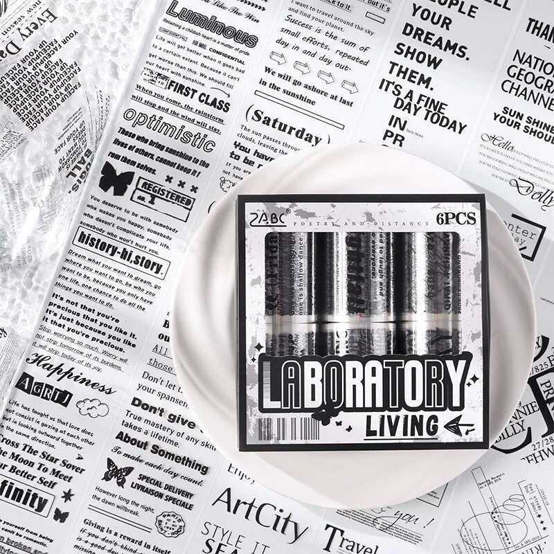 《KATE‘s》[全新整卷/套組]悅真 生活實驗室 特油 套盒 PET膠帶 6款/盒 裝飾 文字 英文 盒裝 ZABC | 蝦皮購物