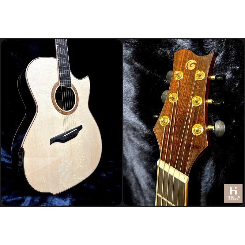 合音樂器行 全新 Gomans F-S18FC 雲杉木/玫瑰木 全單板 手工民謠木吉他 贈原廠高質感硬琴盒 | 蝦皮購物