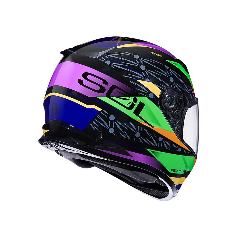 SOL 安全帽 SF-2M SF2M 光芒 黑紫綠 抗UV 雙D釦 通風透氣 全罩 安全帽《淘帽屋》 | 蝦皮購物