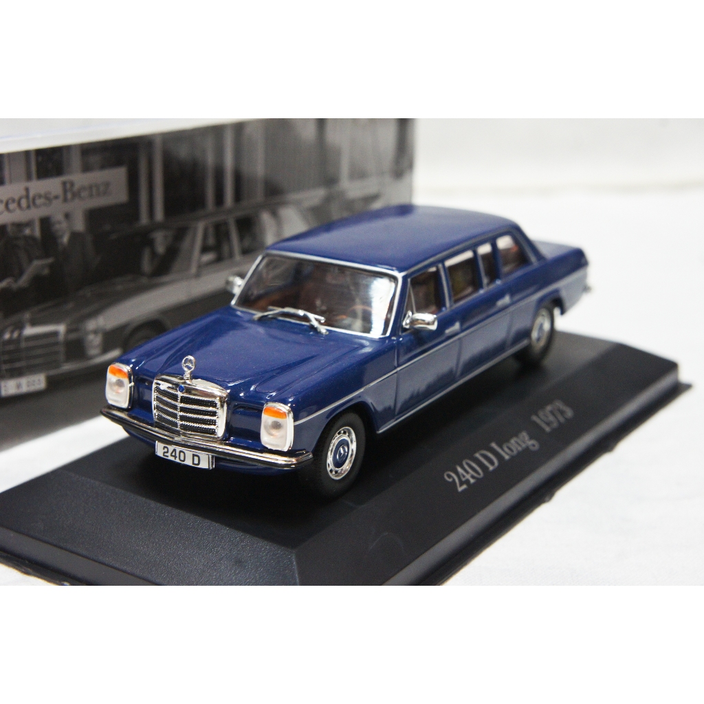 【超值特價】1:43 Altaya Mercedes Benz 240 D W115 long 1973 藍色 | 蝦皮購物