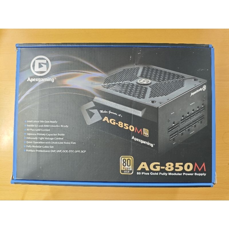 首利 Apexgaming AG-850M 金牌 全模組 主日系 電源供應器 2021/8月原價屋購買 10年保固 | 蝦皮購物