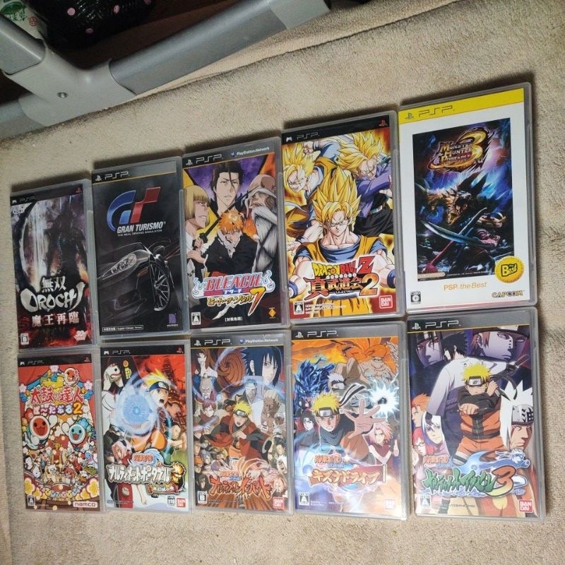 PSP 正版 遊戲片 UMD 光碟 卡帶 鐵拳 無雙蛇魔 遊戲王 火影忍者 GT賽車 太鼓達人 魔物獵人 親子同樂 中文 | 蝦皮購物