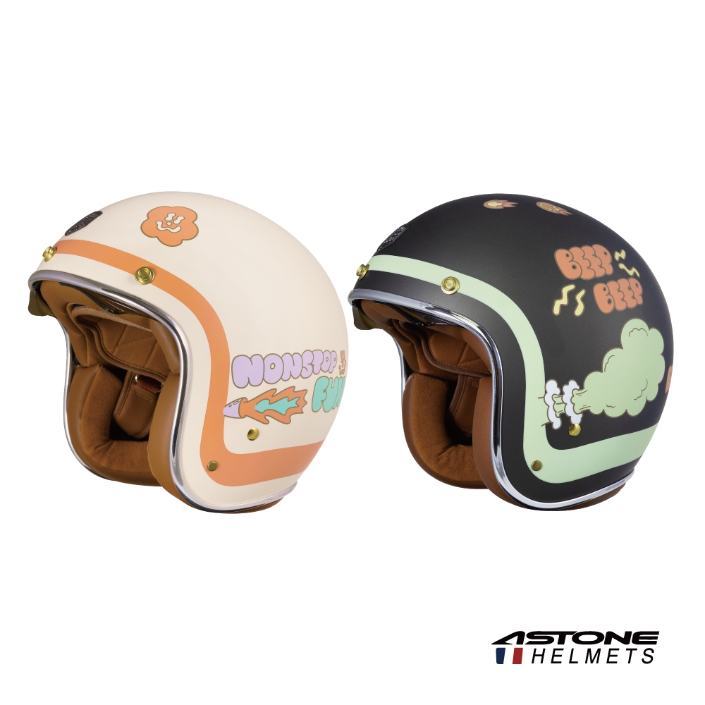 【ASTONE】ASTONE x KINGJUN 聯名帽 復古帽 3/4罩安全帽 | 蝦皮購物