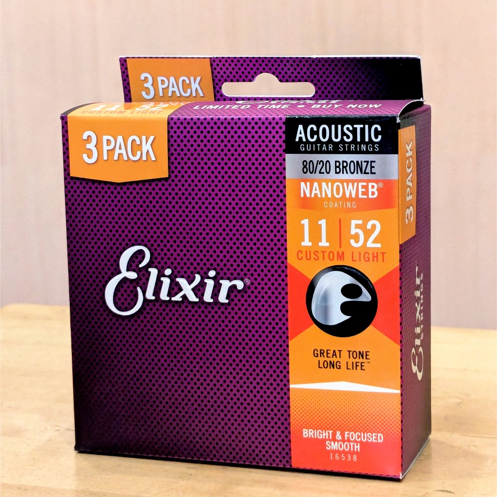 【限量】台中 夢想樂器 Elixir 三包裝 木吉他弦 電吉他弦 防鏽包膜 16538 16544 | 蝦皮購物