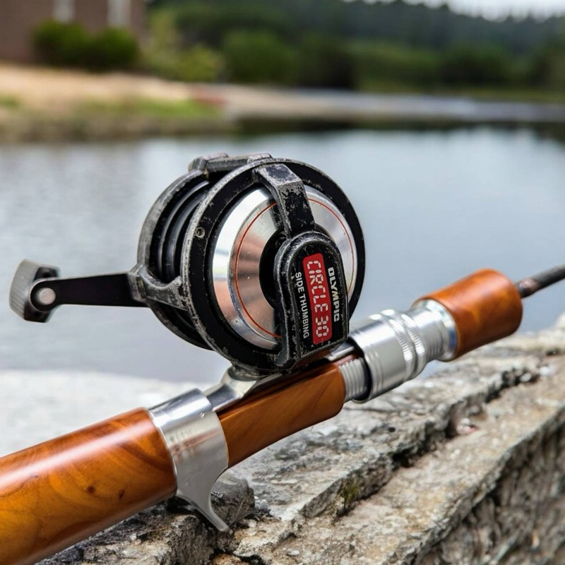 （日本製）二手OLYMPIC CIRCLE 30 復古捲線器 經典款式 左手捲線器 右手捲線器 通用型 | 蝦皮購物