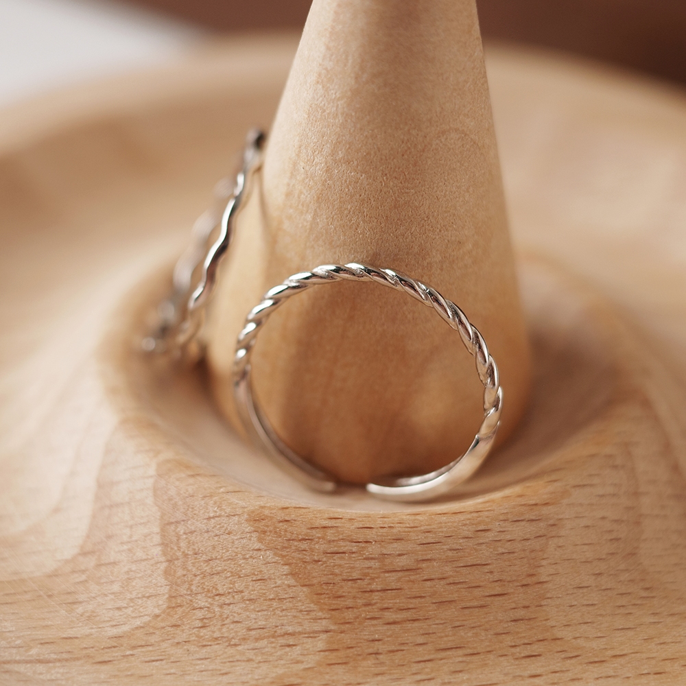 [全純銀.戒指] 極簡線戒指 可調戒圍戒指【UME】洗手可戴 S925純銀戒指 | 蝦皮購物