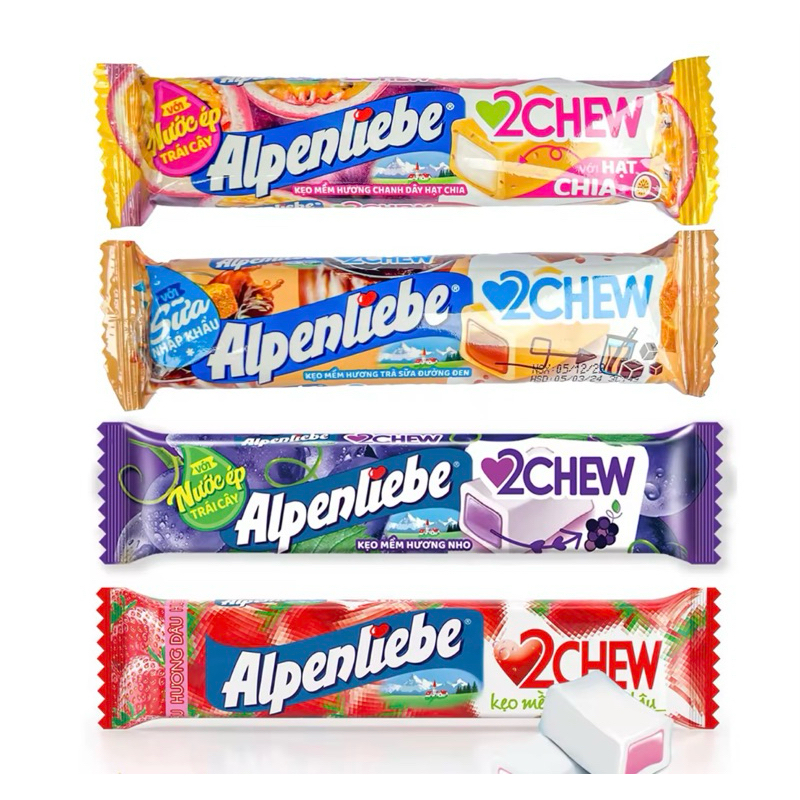 越南代購 Alpenliebe 阿爾卑斯 嗨啾 Hi chew/ 2Chew 軟糖 偉特糖 Keo | 蝦皮購物