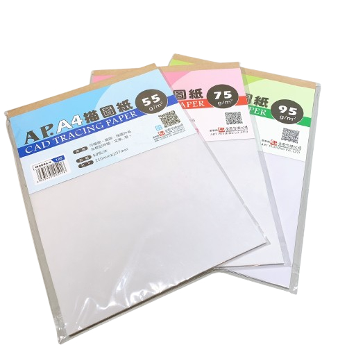 普思 A4描圖紙 55g／㎡ 75g／㎡ 95g／㎡ 50張入 描圖 繪圖 繪畫 蓋圖 半透明 臨摹紙 建築 景觀 設計 | 蝦皮購物