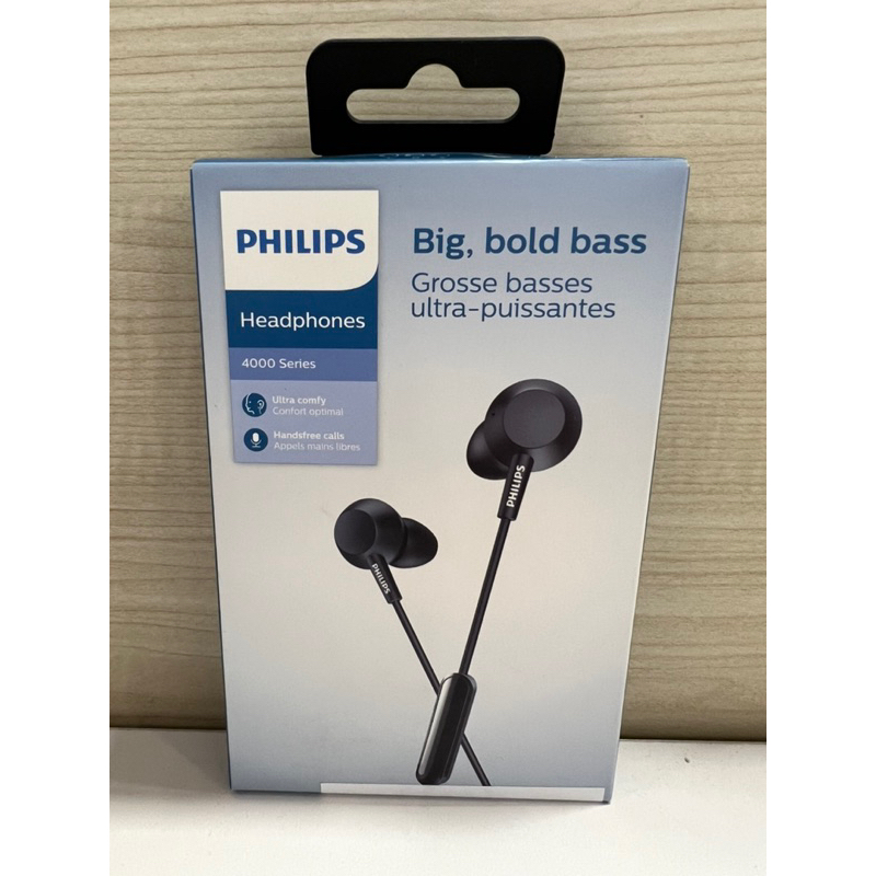 PHILIPS 飛利浦 有線耳掛式線控耳機(TAE4105) 黑色 | 蝦皮購物