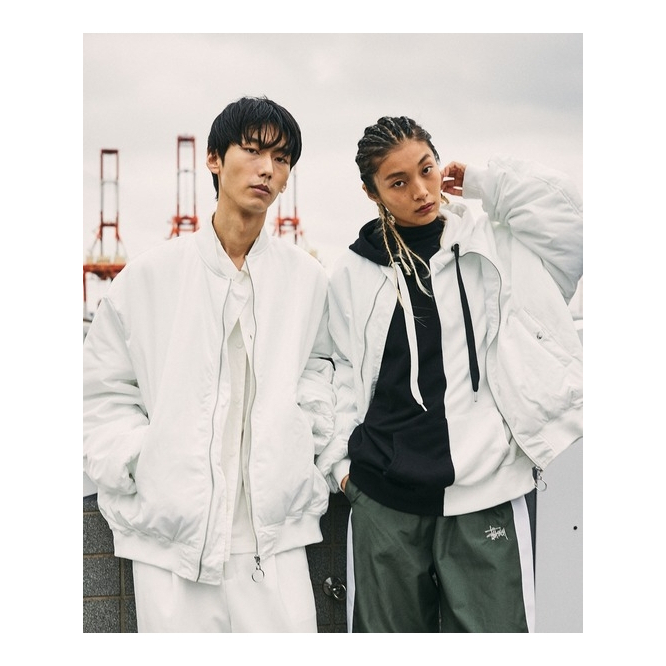 【日本品牌act’m】全新┃MA-1街頭感廓形oversize飛行外套（白色2號） | 蝦皮購物