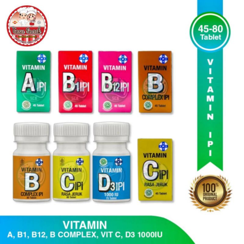 VITAMIN A IPI B1 IPI B12 IPI B COMPLEX IPI C IPI D3 IPI | 蝦皮購物