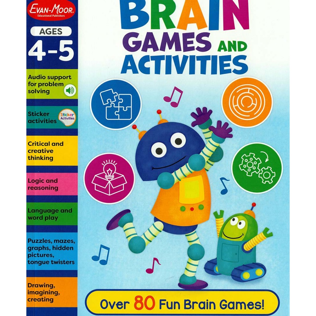 BRAIN GAMES AND ACTIVITIES, AGES 4 - 5 WORKBOOK/線上音檔 | 蝦皮購物