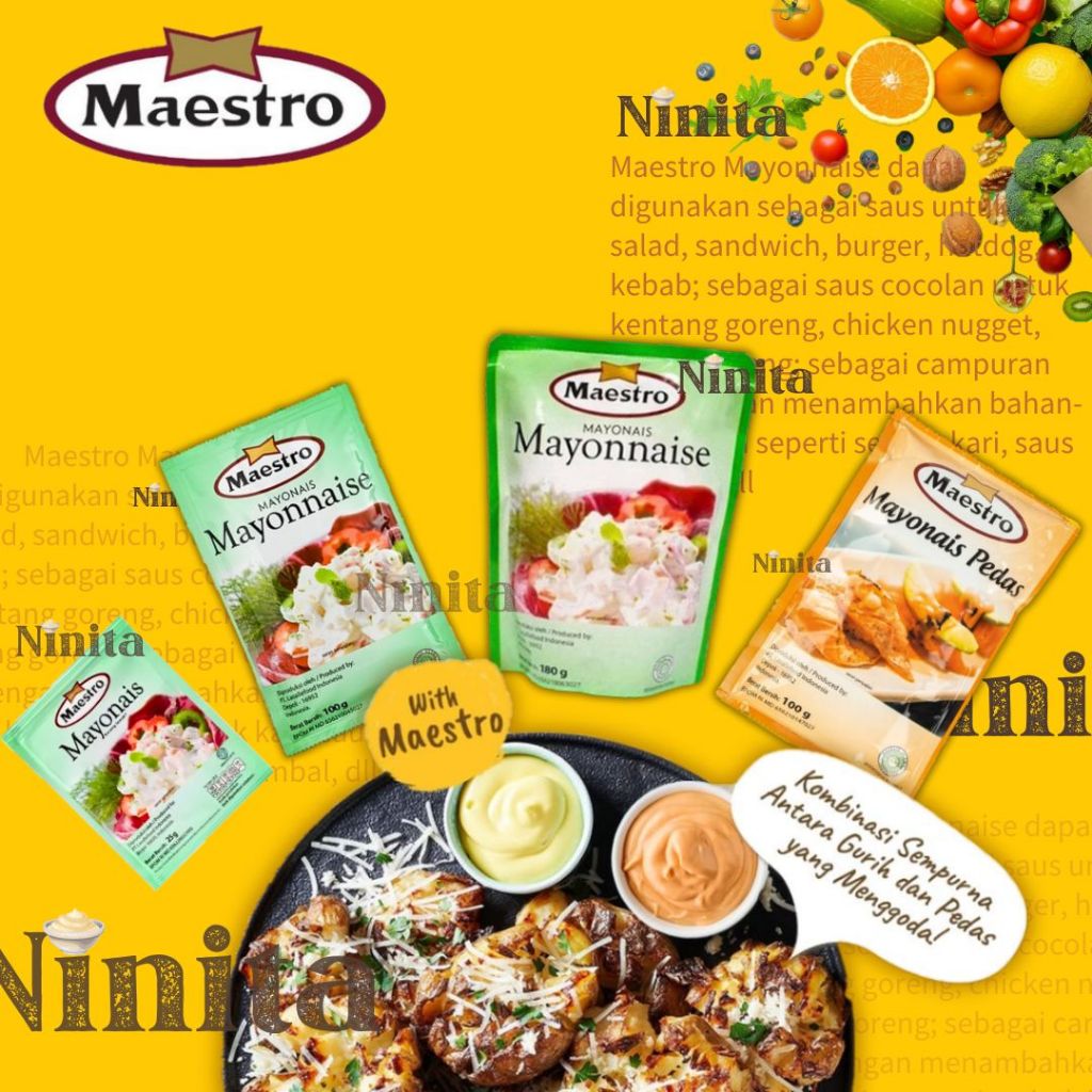 Lasallefood Maestro Mayonnaise Pedas Sachet 美乃滋 蛋黃醬 辣味 沙拉 白醬 | 蝦皮購物