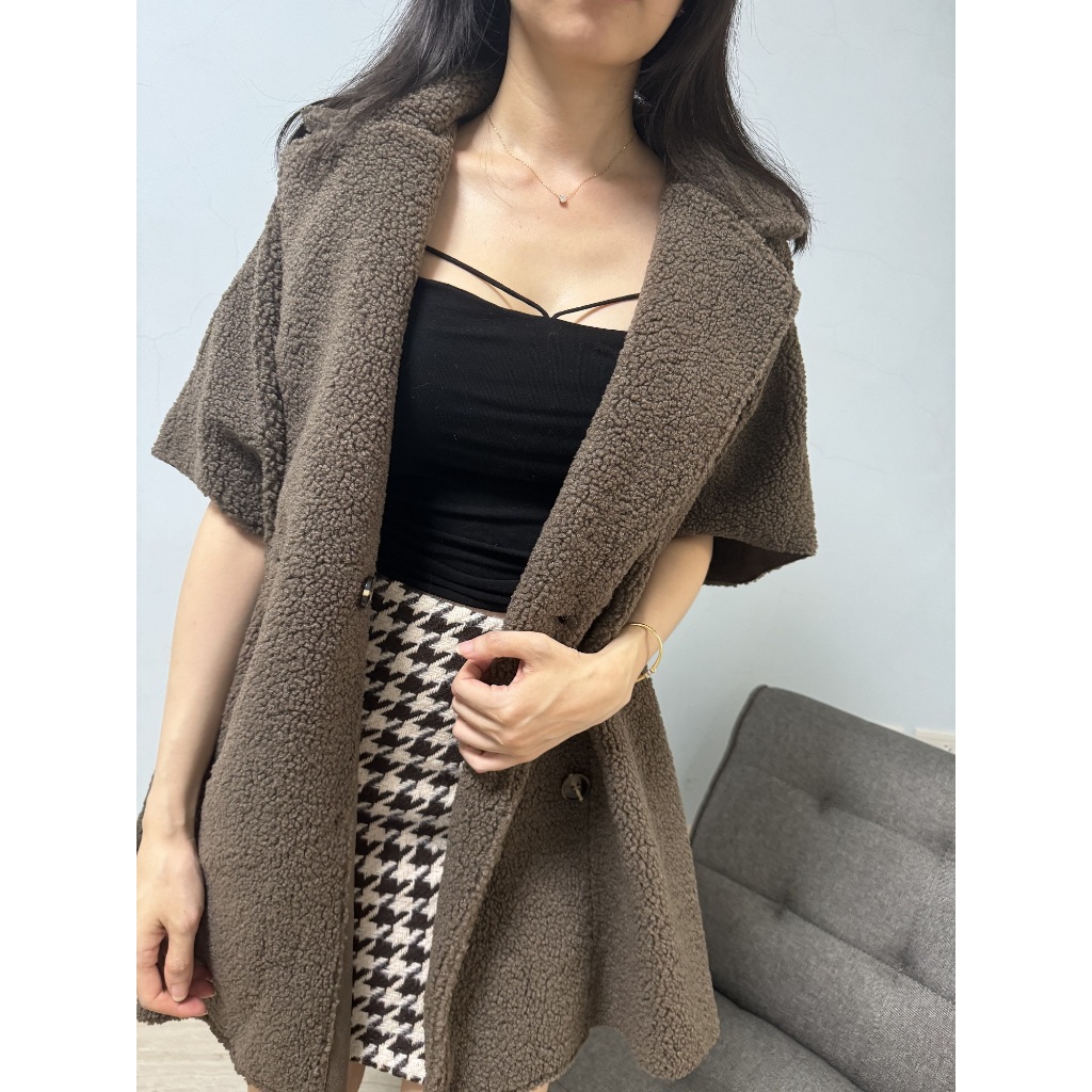 DoReFe | 日本代購 部分預購 小眾日牌 泰迪熊毛毛斗篷 外套 羊羔毛 寬袖外套 鬥篷 | 蝦皮購物