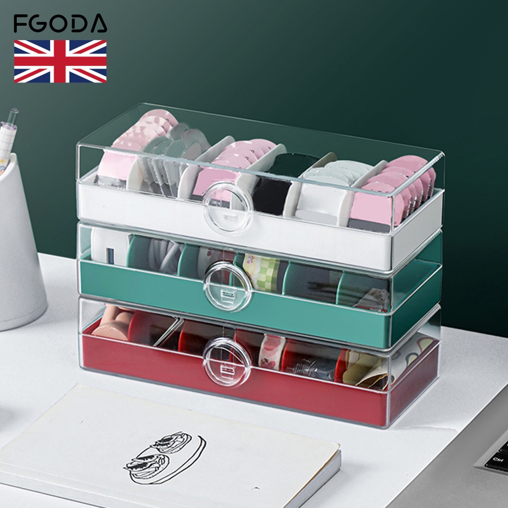 【英國FGODA】隱形眼鏡分隔收納盒/美瞳盒(附蓋)-多色可選 紙膠帶收納盒 日拋美瞳收納盒 桌上收納 | 蝦皮購物