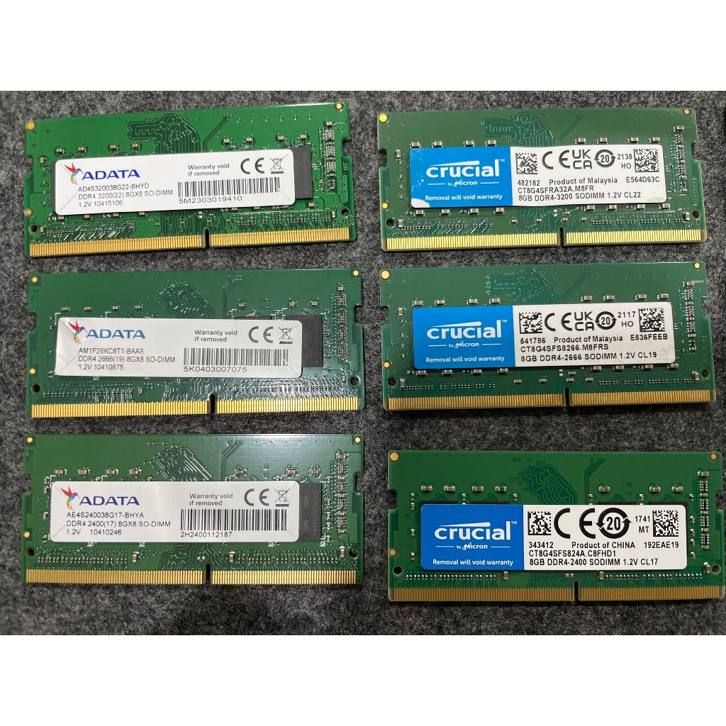 [良品出清] 筆電 PC4 2400 2666 3200 DDR4 DIMM 4G/8G/16GB RAM 記憶體 | 蝦皮購物