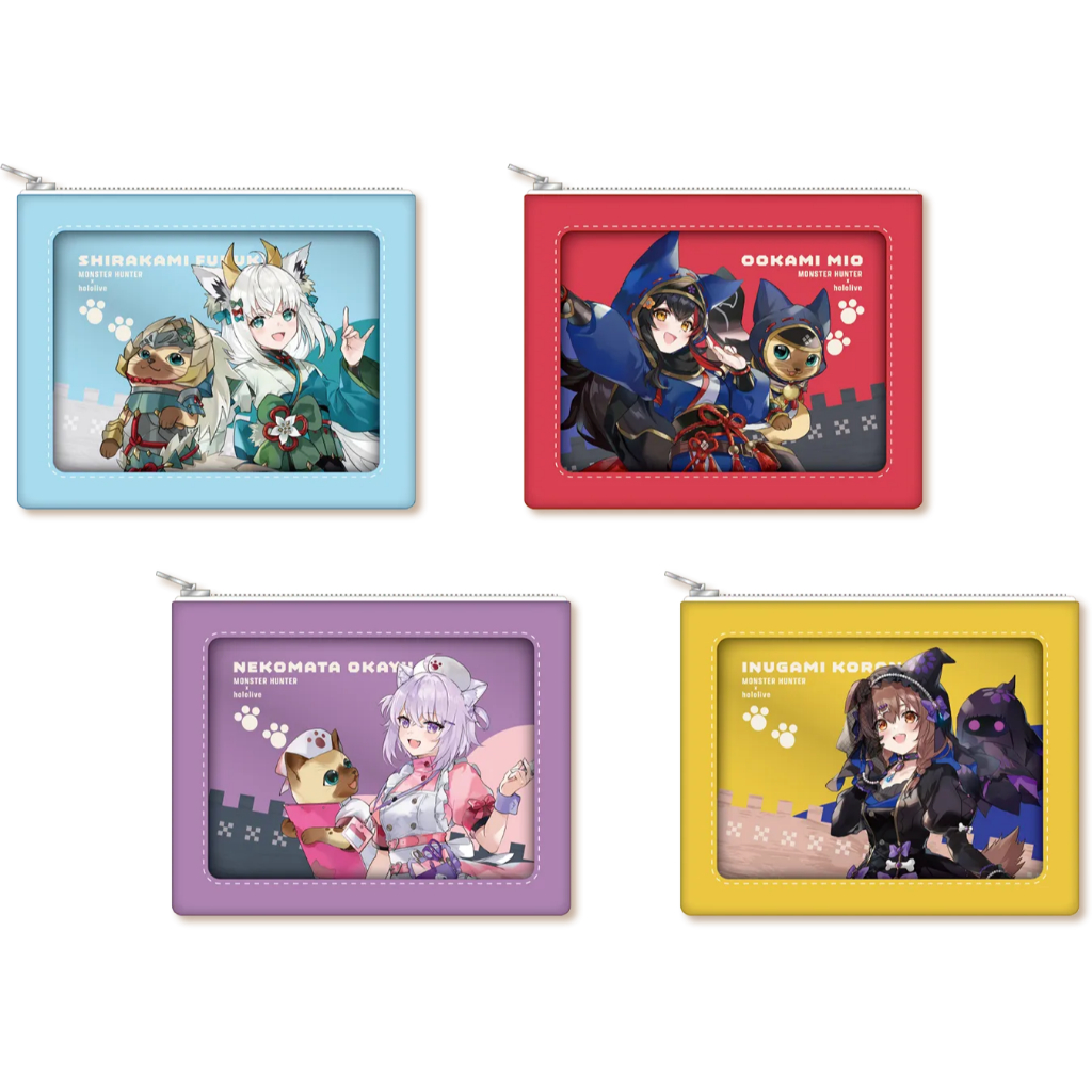 【大黑屋】現貨 CAPCOM hololive x 魔物獵人 合作限定商品 平口收納包 錢包 第二彈 白上吹雪 大神澪 | 蝦皮購物