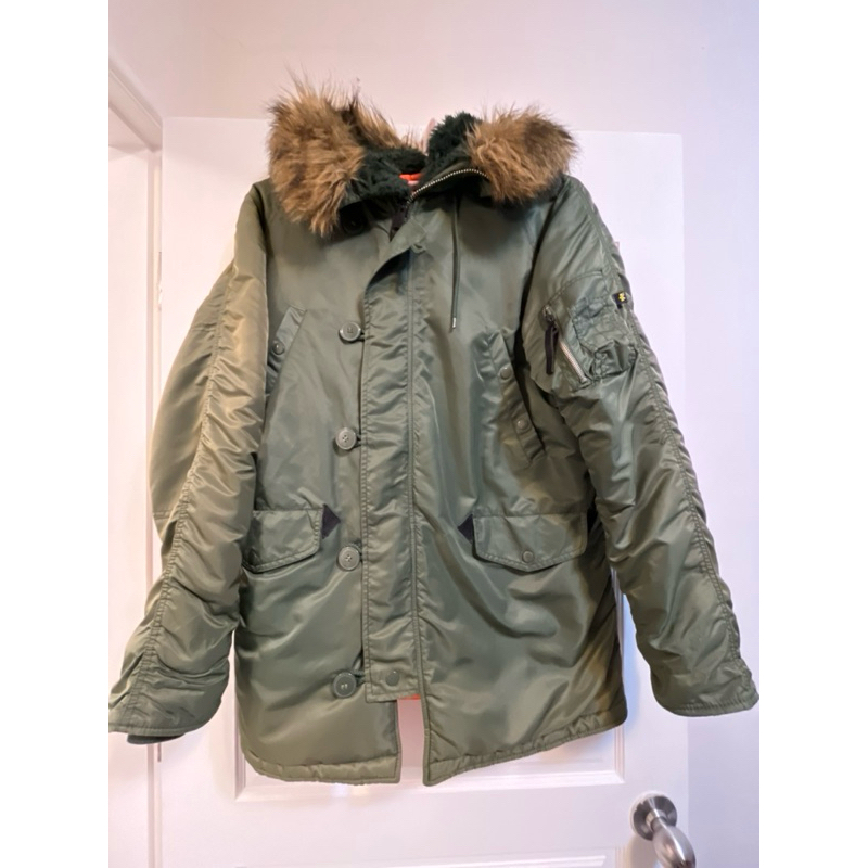 Alpha, N3B, 美製,禦寒外套,禦寒大衣,M號,軍綠 | 蝦皮購物