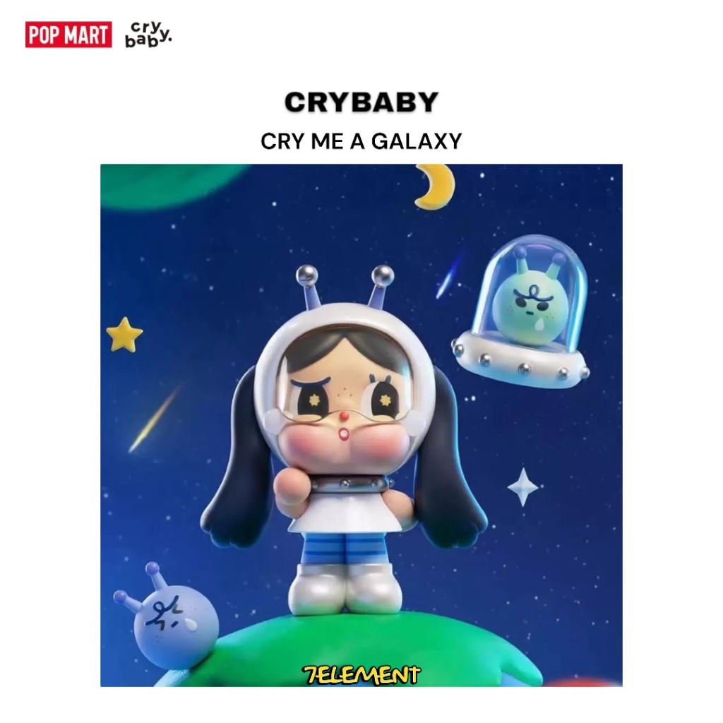 泰國限定 POPMART CRYBABY CRY ME A GALAXY 系列 哭泣銀河 泡泡瑪特 哭娃 吊卡 手辦 | 蝦皮購物