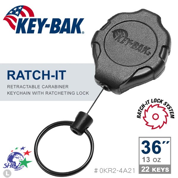 KEY BAK Ratch-It 鎖定系列36超級負重伸縮鑰匙圈(附背夾)#0KR2-4A21【詮國】 | 蝦皮購物