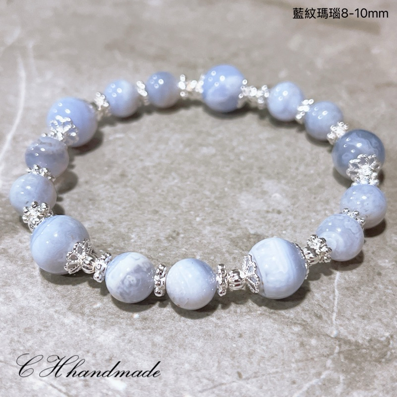 🔥快速出貨🔥《CH handmade》藍紋瑪瑙｜水晶手串 | 蝦皮購物
