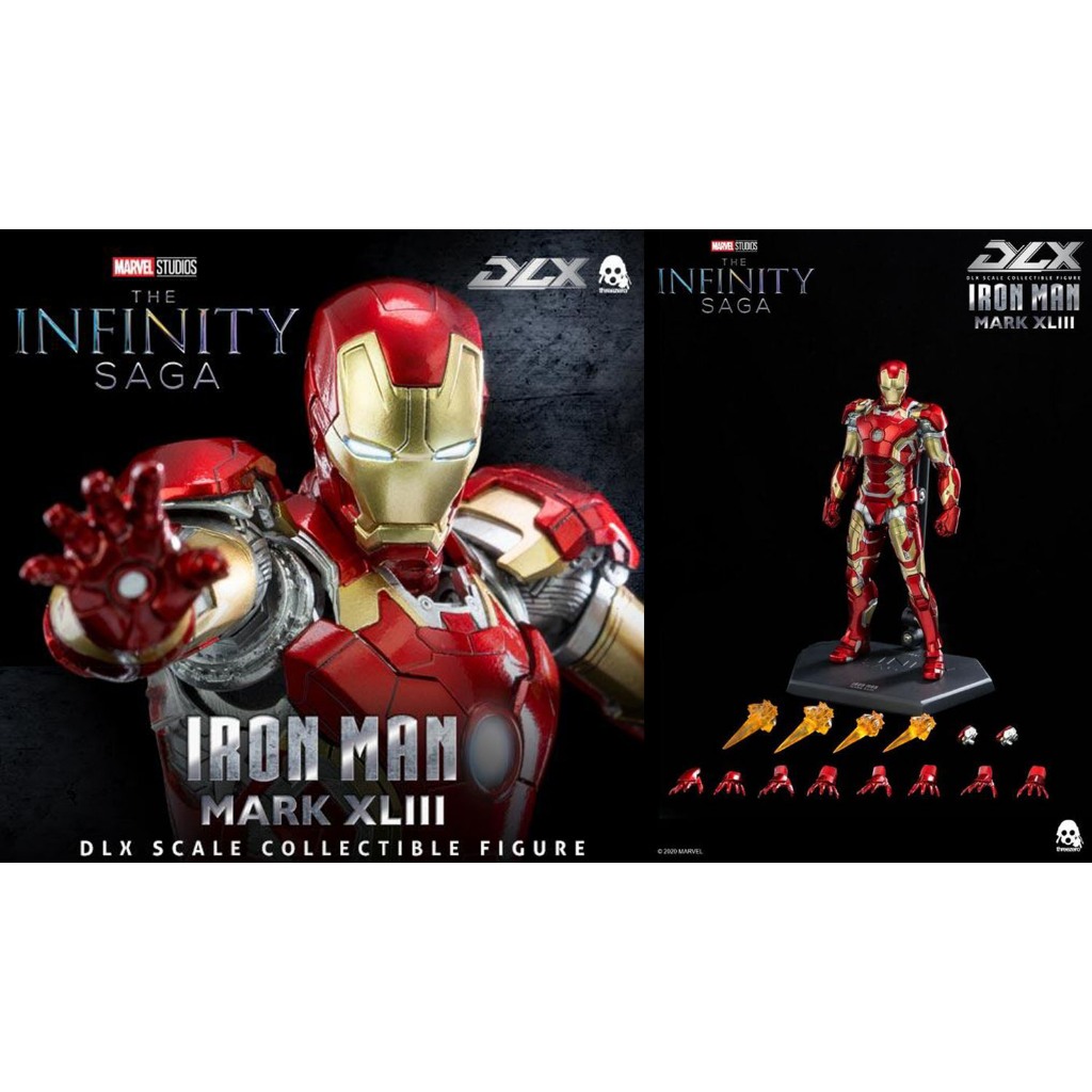 現貨 正版 3A threeA Threezero DLX鋼鐵人 馬克43 MK43 1/12 | 蝦皮購物