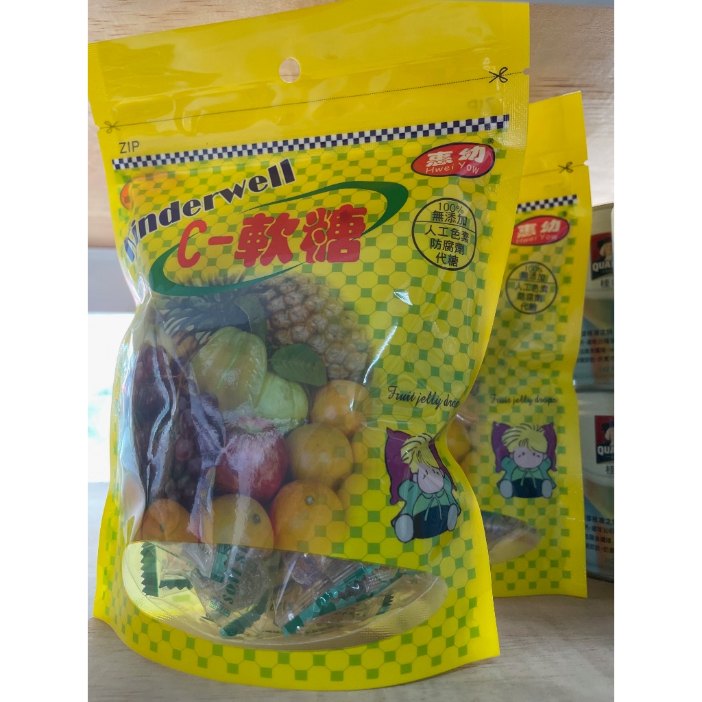 惠幼QQ C軟糖(水果風味) 2粒裝可口衛生 台灣製 120g | 蝦皮購物