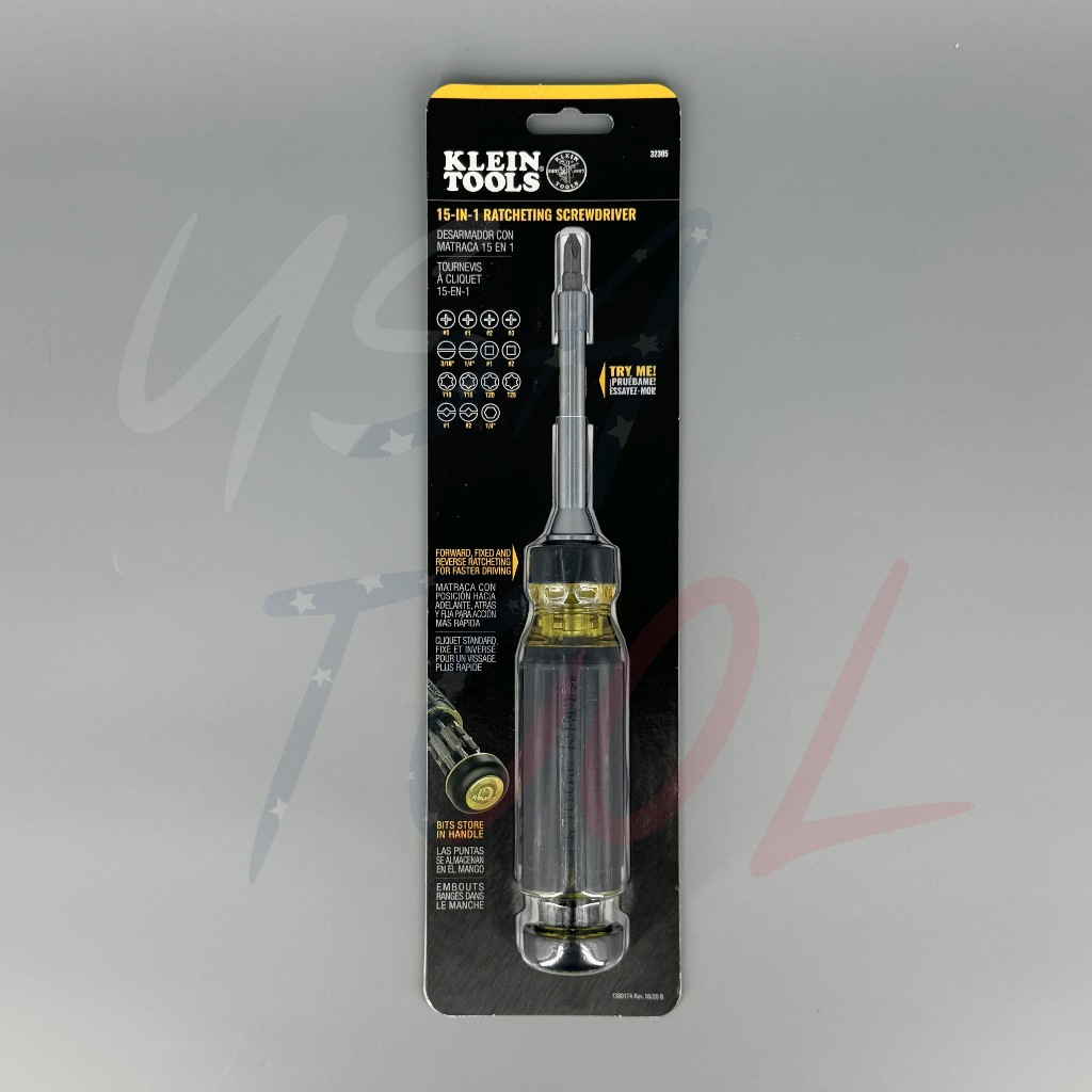 KLEIN TOOLS 15-in-1可換頭三向棘輪螺絲起子組 32305 | 蝦皮購物