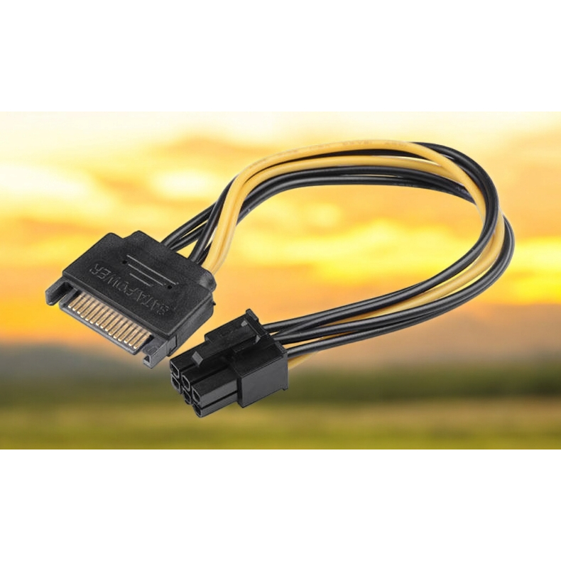 含稅 顯卡供電 SATA轉6PIN SATA轉6P 電源線 電源供應器 轉接線 A018 | 蝦皮購物