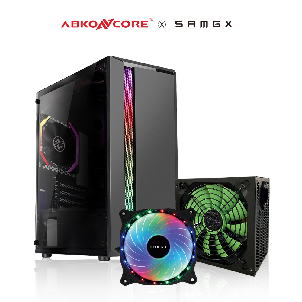 【ABKO】ABKONCORE L850 ATX玻璃RGB機殼 加贈12公分風扇、鍵鼠組 | 蝦皮購物