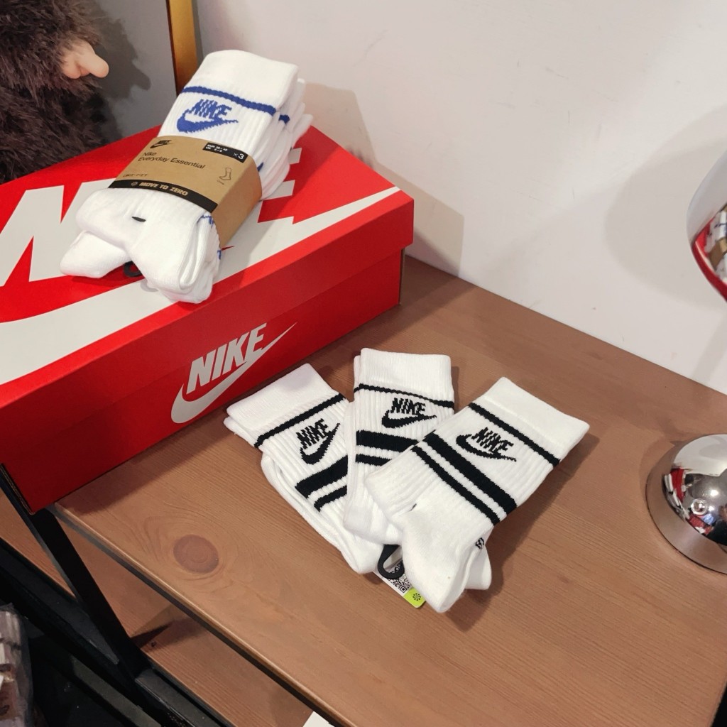 Sugar_tw - 現貨 Nike Socks 黑色 條紋 棒球襪 小腿襪 襪子 長襪 DX5089-103 | 蝦皮購物