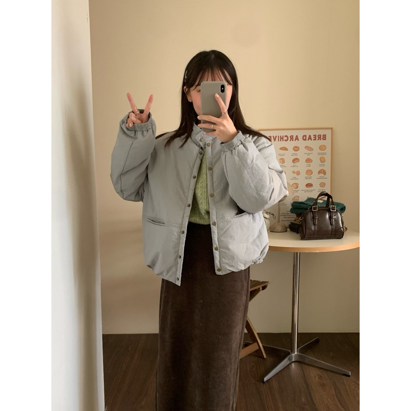 Mooyi-現貨｜鋪棉立領外套(2colors) | 蝦皮購物