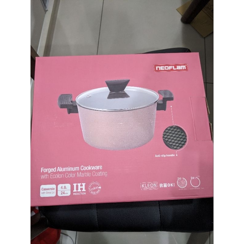 neoflam 24cm雙耳湯鍋 Reverse抗菌彩色大理石系列 | 蝦皮購物