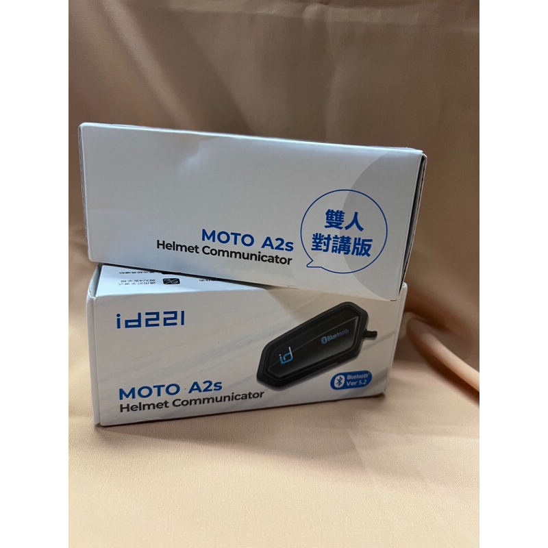 （全新品黑色）id221 MOTO A2s 雙人對講版安全帽藍牙耳機 HD全音域喇叭 藍芽5.2切換中文英文語音提示 | 蝦皮購物