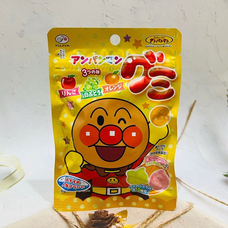 [開麥啦。]日本 FUJIYA 不二家 麵包超人 綜合水果QQ糖 蘋果 白葡萄 柑橘 | 蝦皮購物