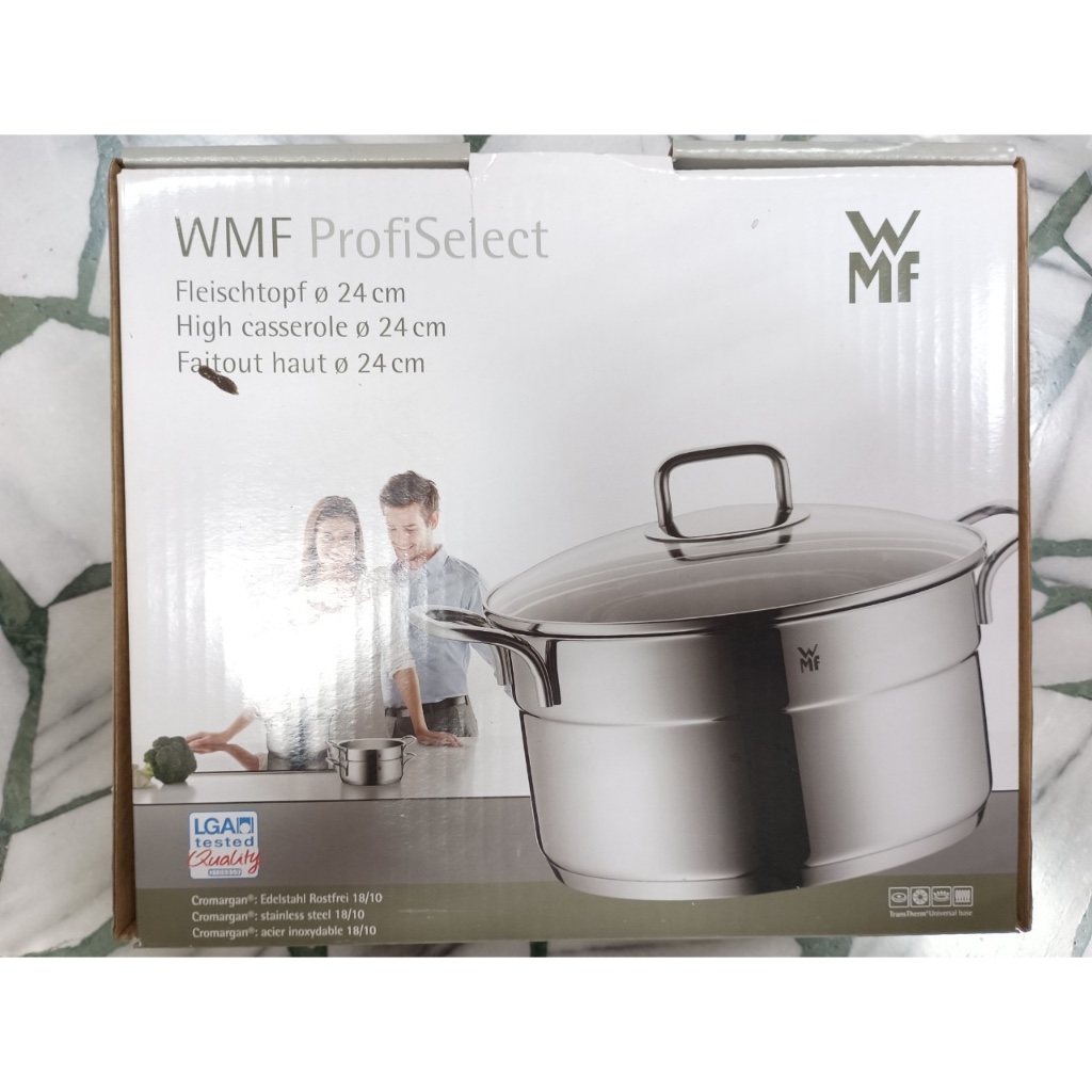 全聯 鍋子 WMF ProfiSelect 可疊放高身湯鍋 24cm 6公升 不鏽鋼 湯鍋 德國 極致工藝 頂級 | 蝦皮購物