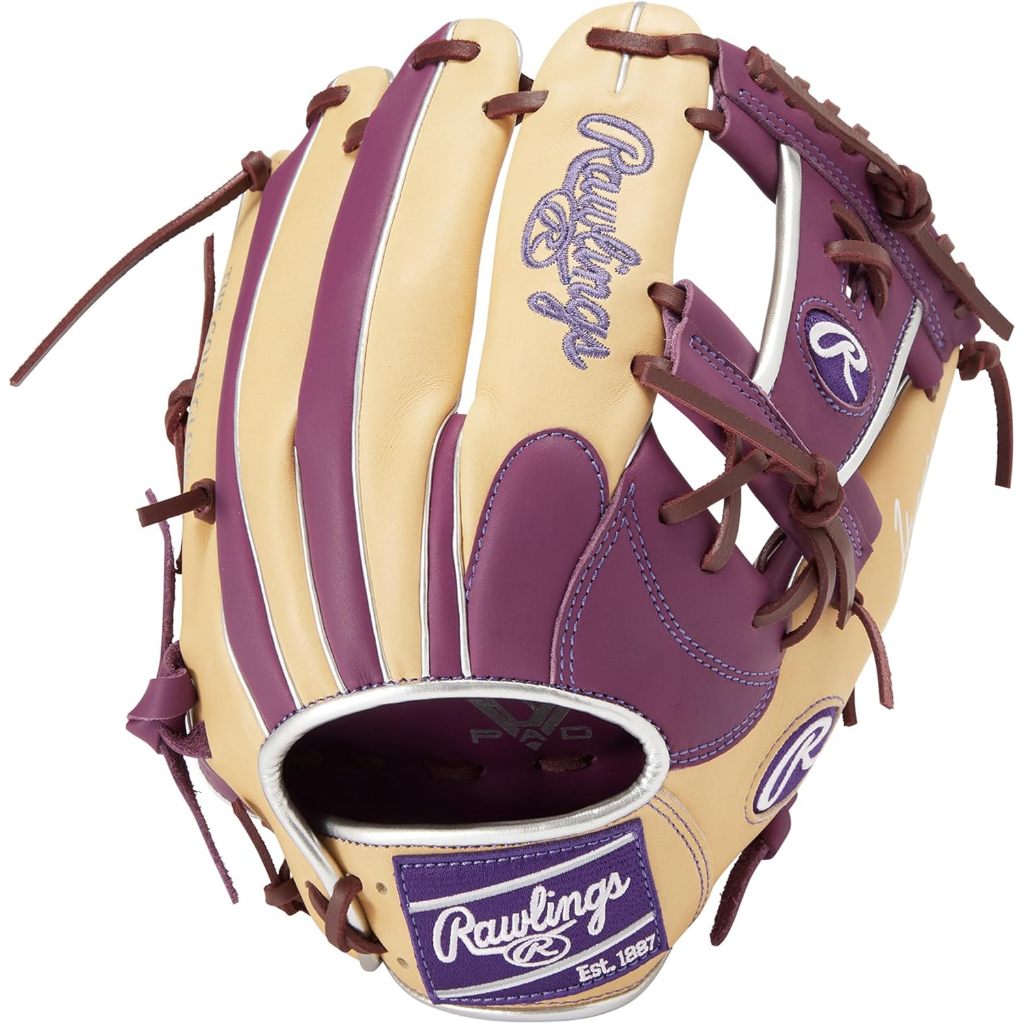 日本進口 Rawlings HYPER TECH COLOR 棒壘球 野手手套 工字檔(GR4FHTCN62)紫/米 | 蝦皮購物