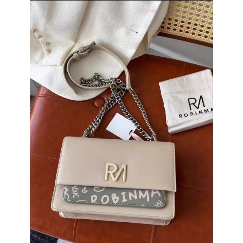 RM Robinmay 狂派塗鴉包 杏色，（保證全新正品）現貨 | 蝦皮購物